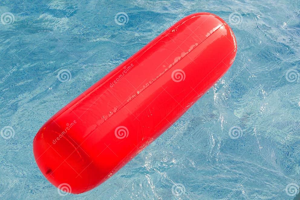 Red Float Floating in the Pool Stock Photo - Image of save, saver: 20381300