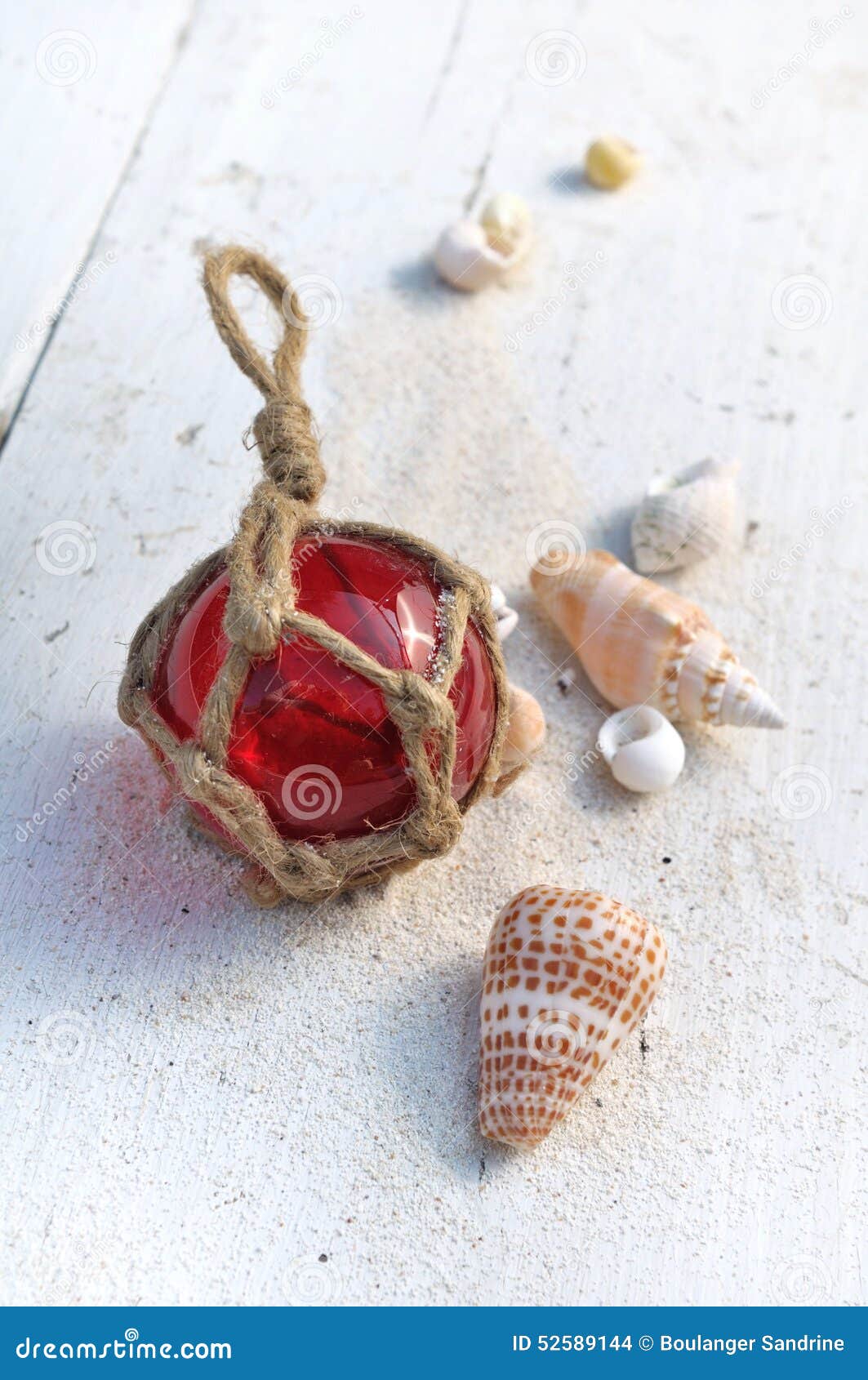 Red float with shells stock photo. Image of float, symbol - 52589144