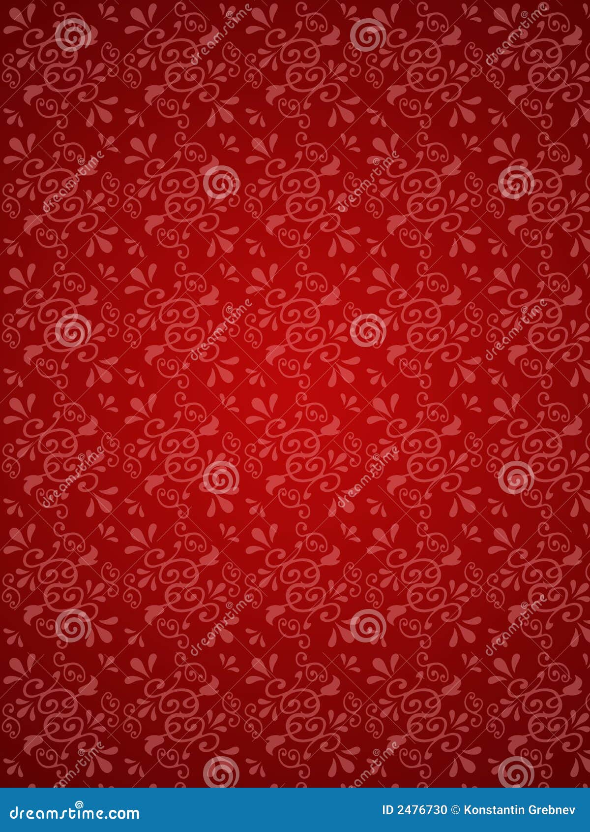 Red Floral Print Background