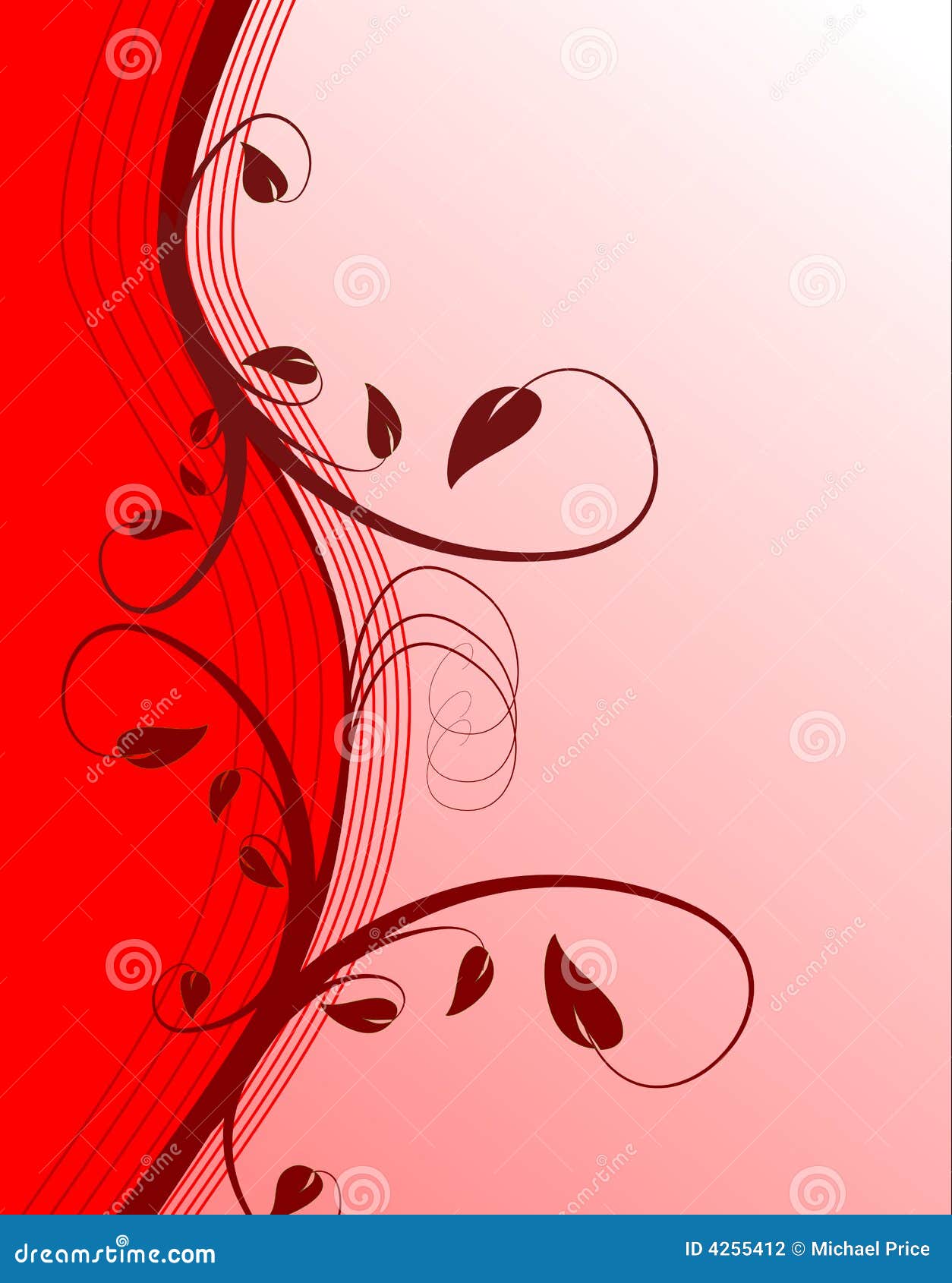Red floral Background stock vector. Illustration of abstract - 4255412