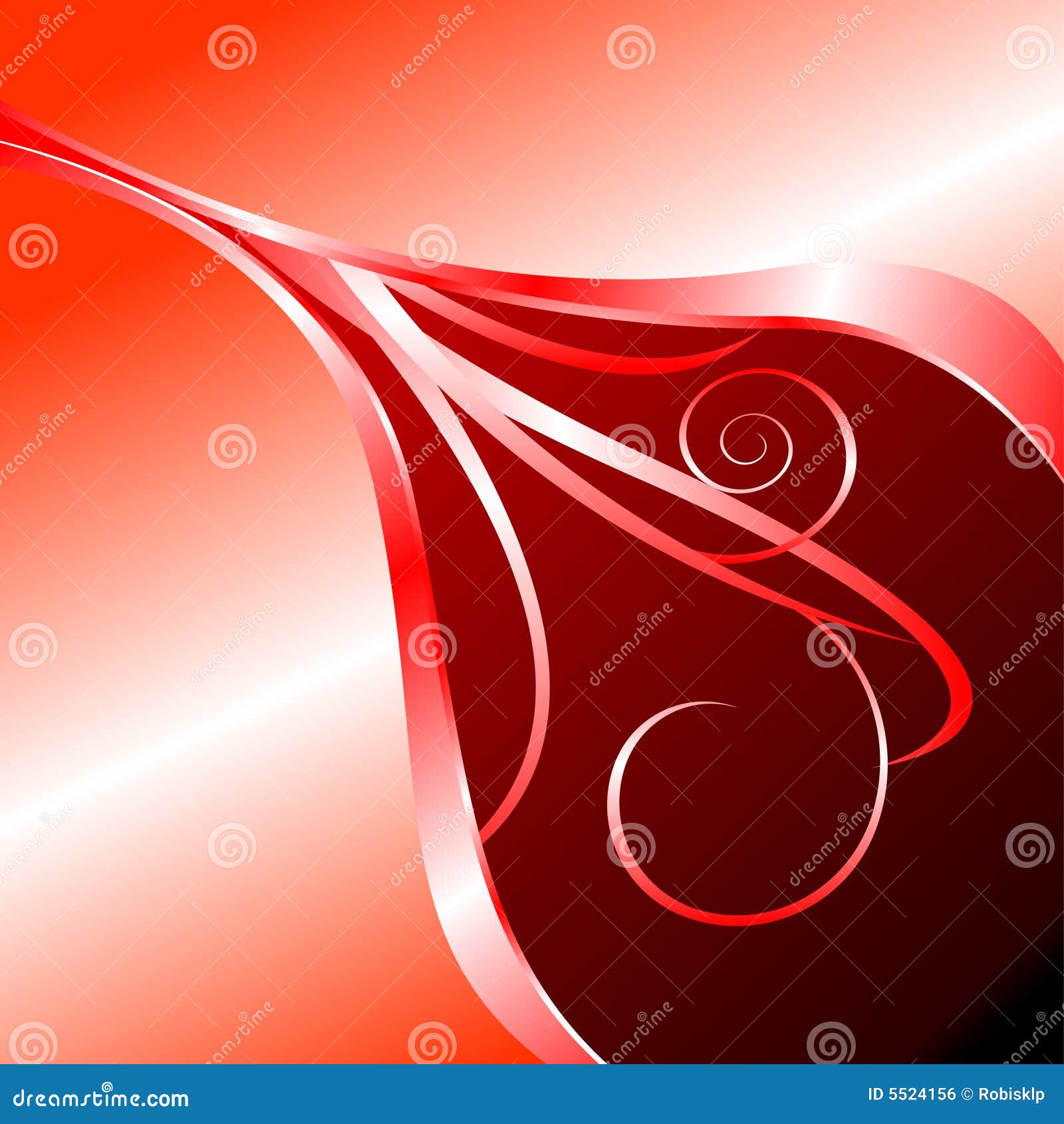 Red floral design stock vector. Illustration of grand - 5524156