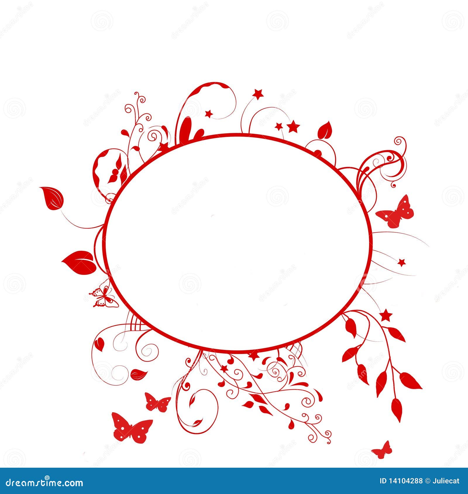 Red floral frame stock illustration. Illustration of frame - 14104288