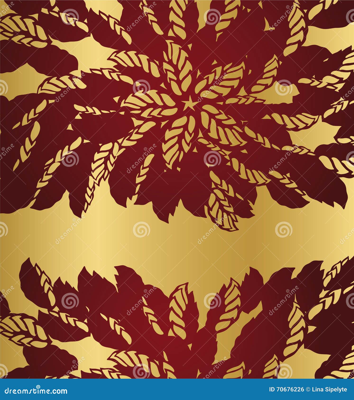 Red Floral Lace Borders on Golden Background Stock Vector ...