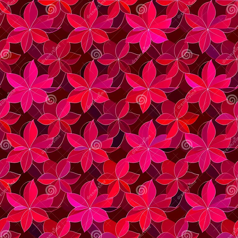 Red Floral Pattern Background Stock Illustration - Illustration of ...