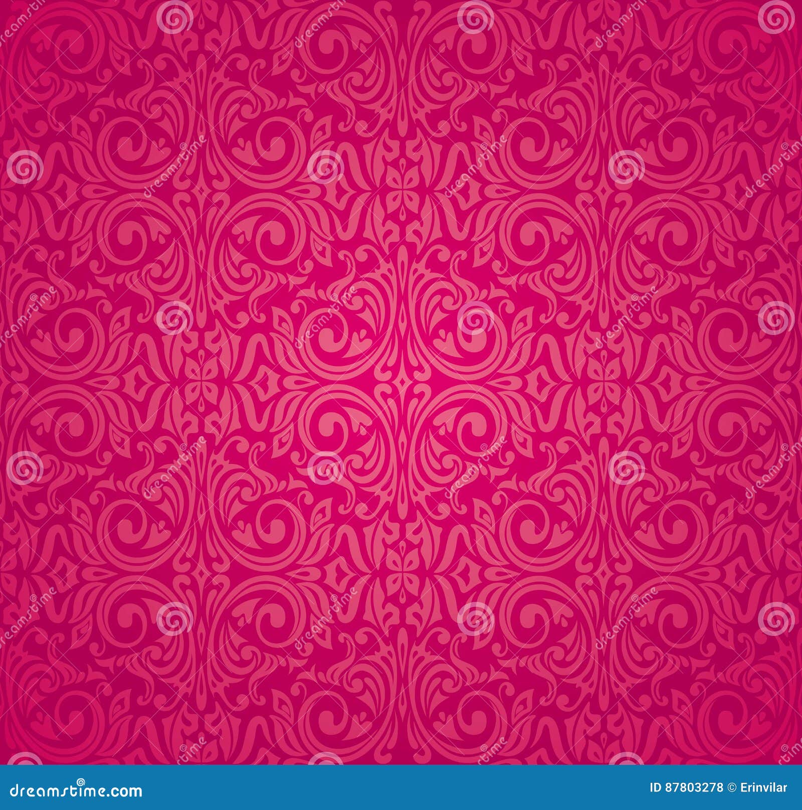 Red Floral Pattern Wallpaper Design Background Stock Vector ...