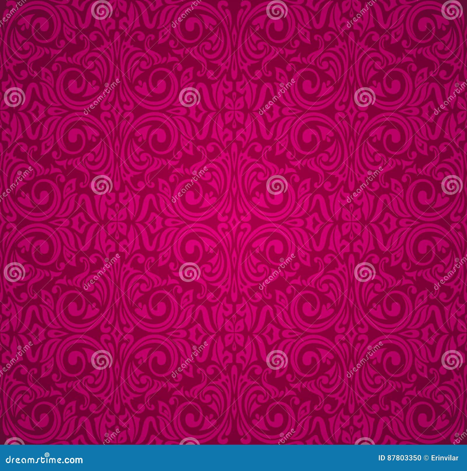 Red Floral Pattern Wallpaper Design Background Stock Vector ...