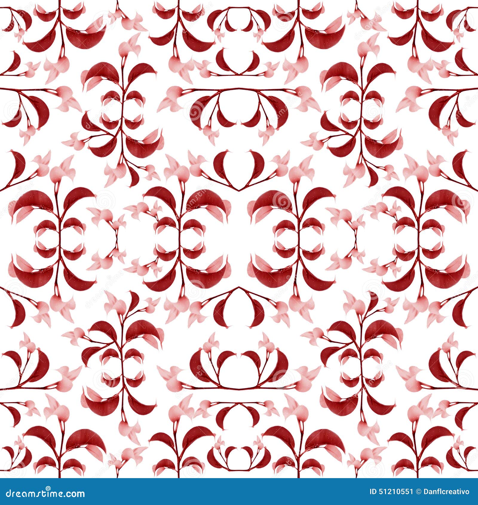 Red Floral Print Pattern stock illustration. Illustration of pattern ...