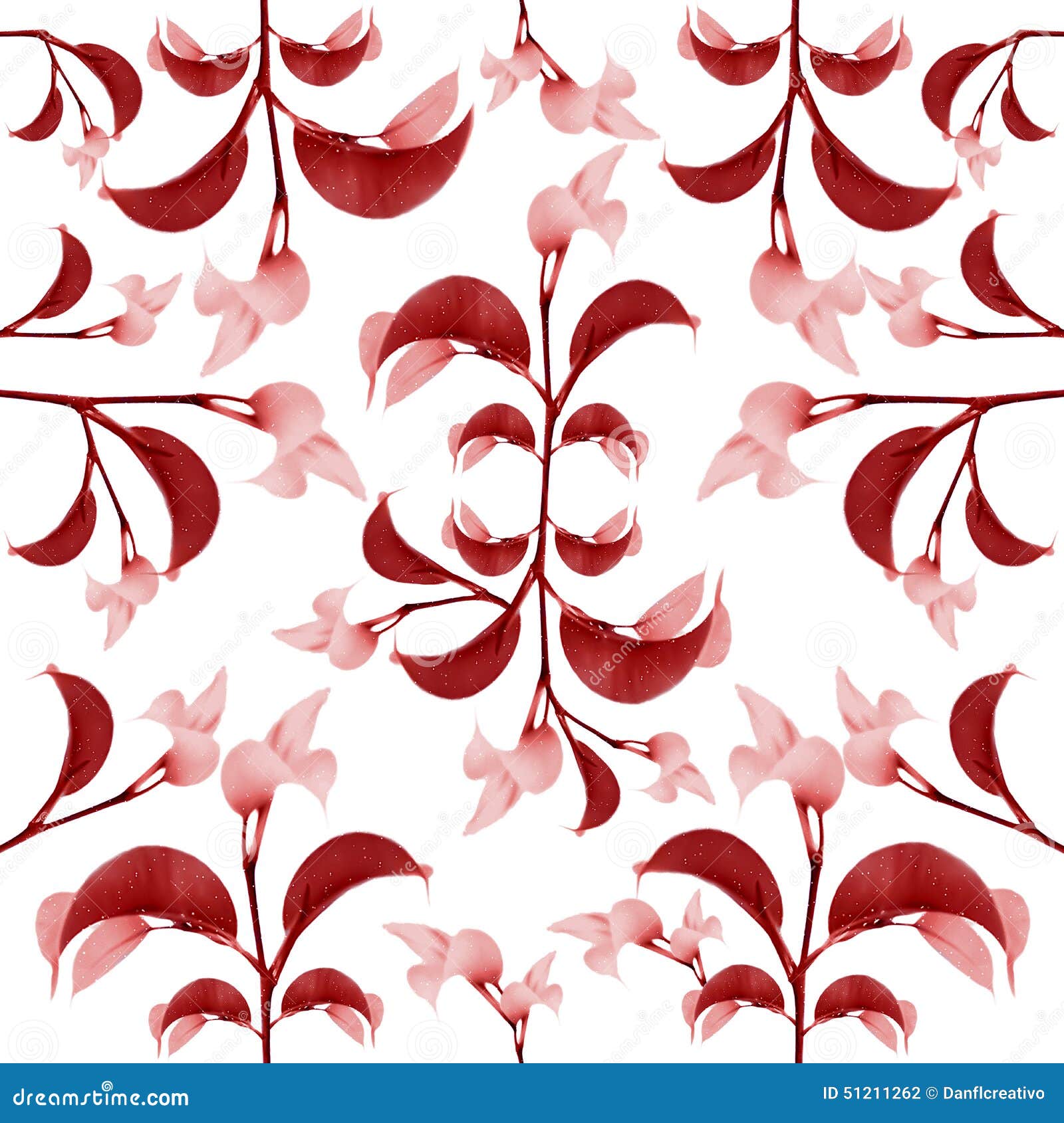 Red Floral Print Pattern stock illustration. Illustration of fancy ...