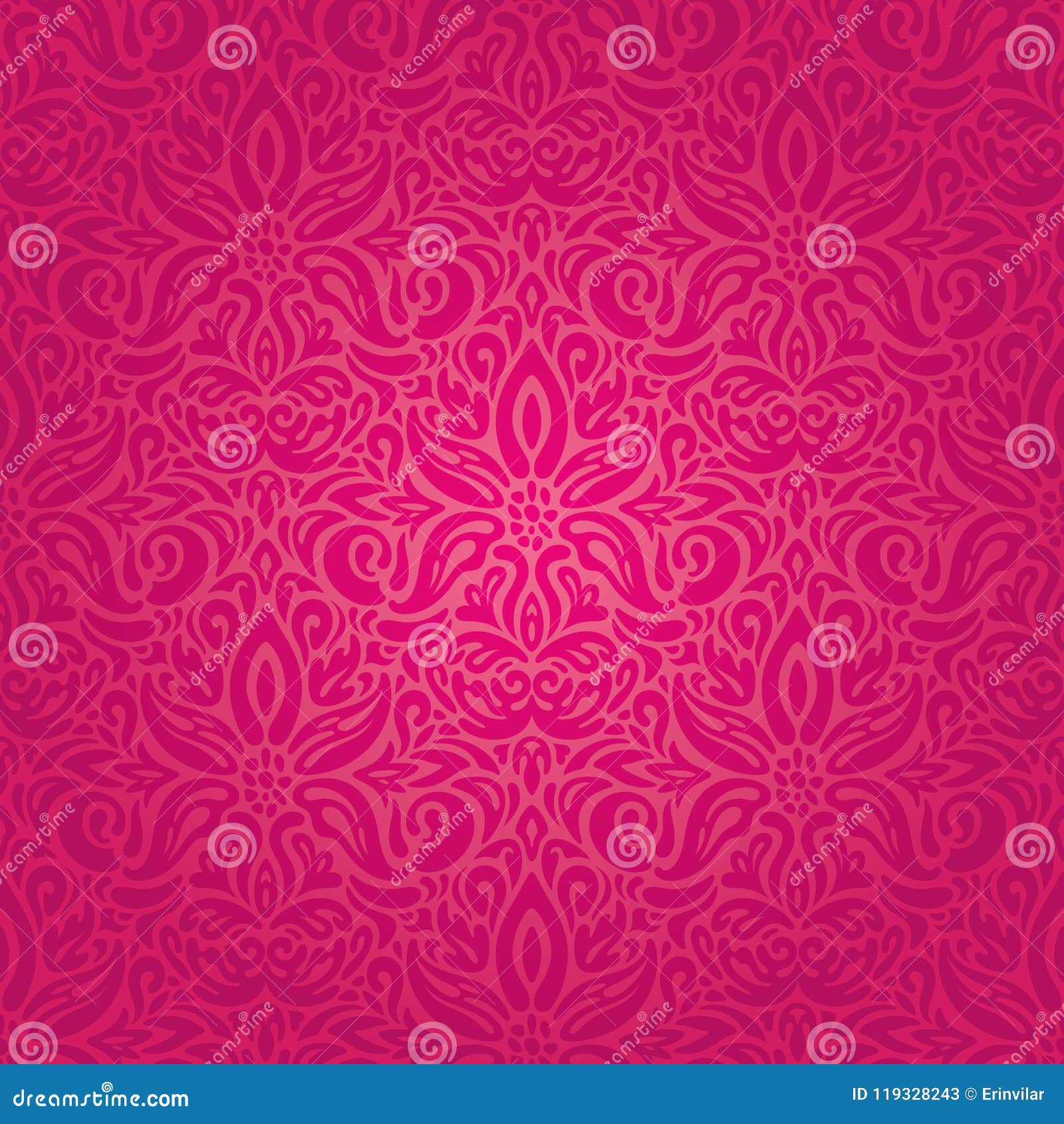 Red Floral Vector Pattern Wallpaper Background Stock Vector ...