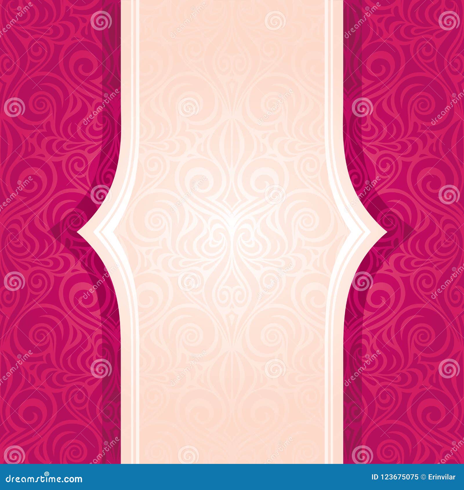 Red Floral Vector Pattern Wallpaper Repeatable Background Design with ...