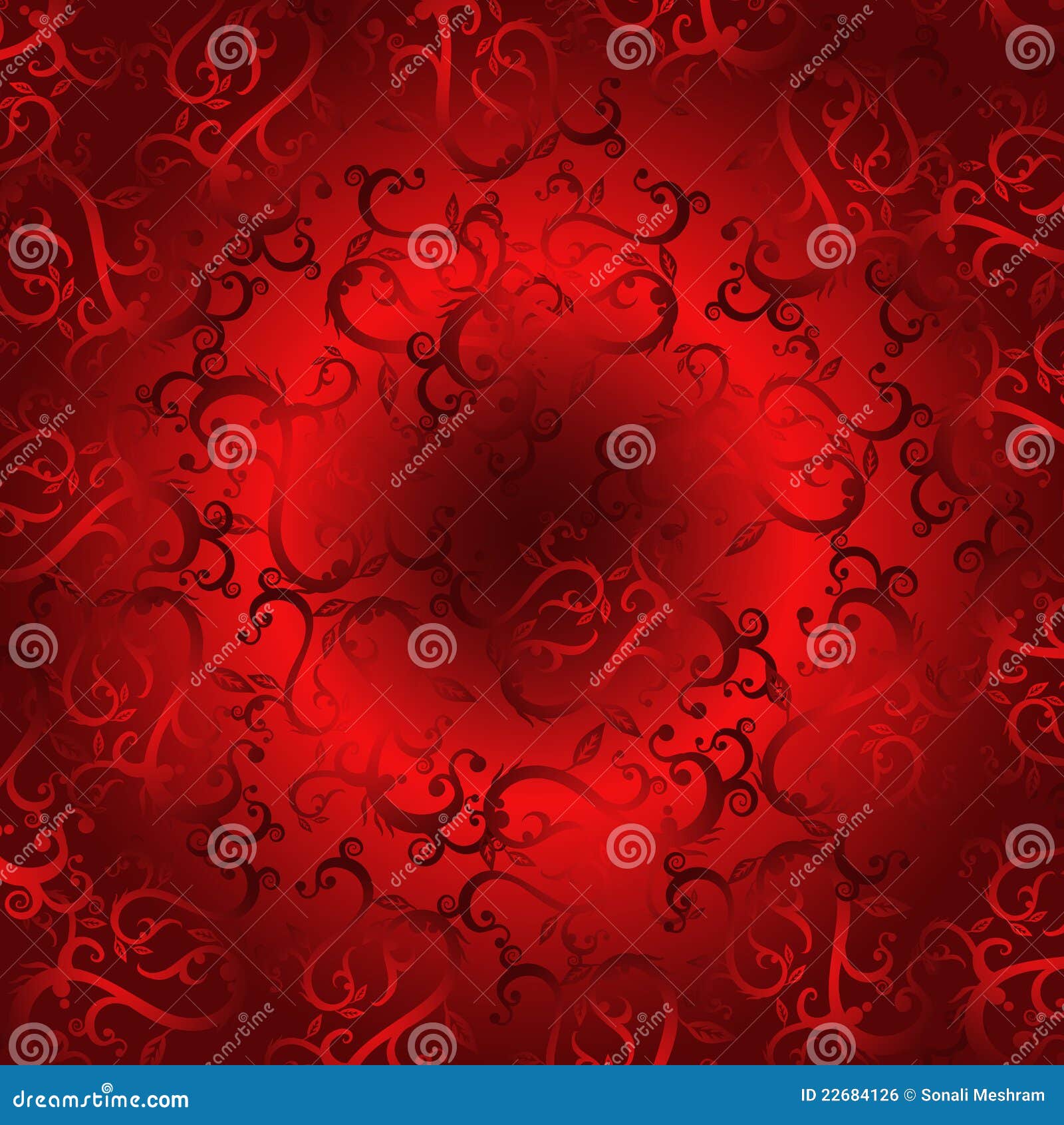 Red flourish background stock illustration. Illustration of ornament ...