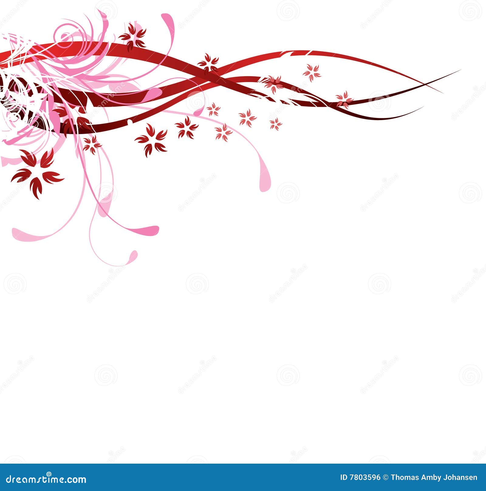 Red Flourishes stock vector. Illustration of decor, grunge - 7803596