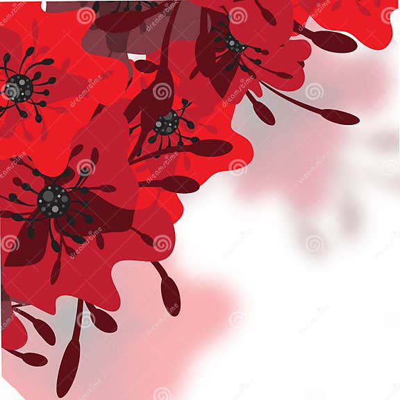 Red flower background stock vector. Illustration of inspiration - 69976453
