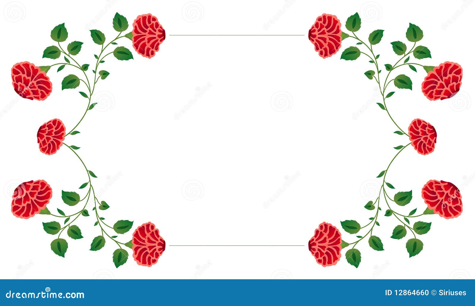 Red flower frame stock illustration. Illustration of abstract - 12864660