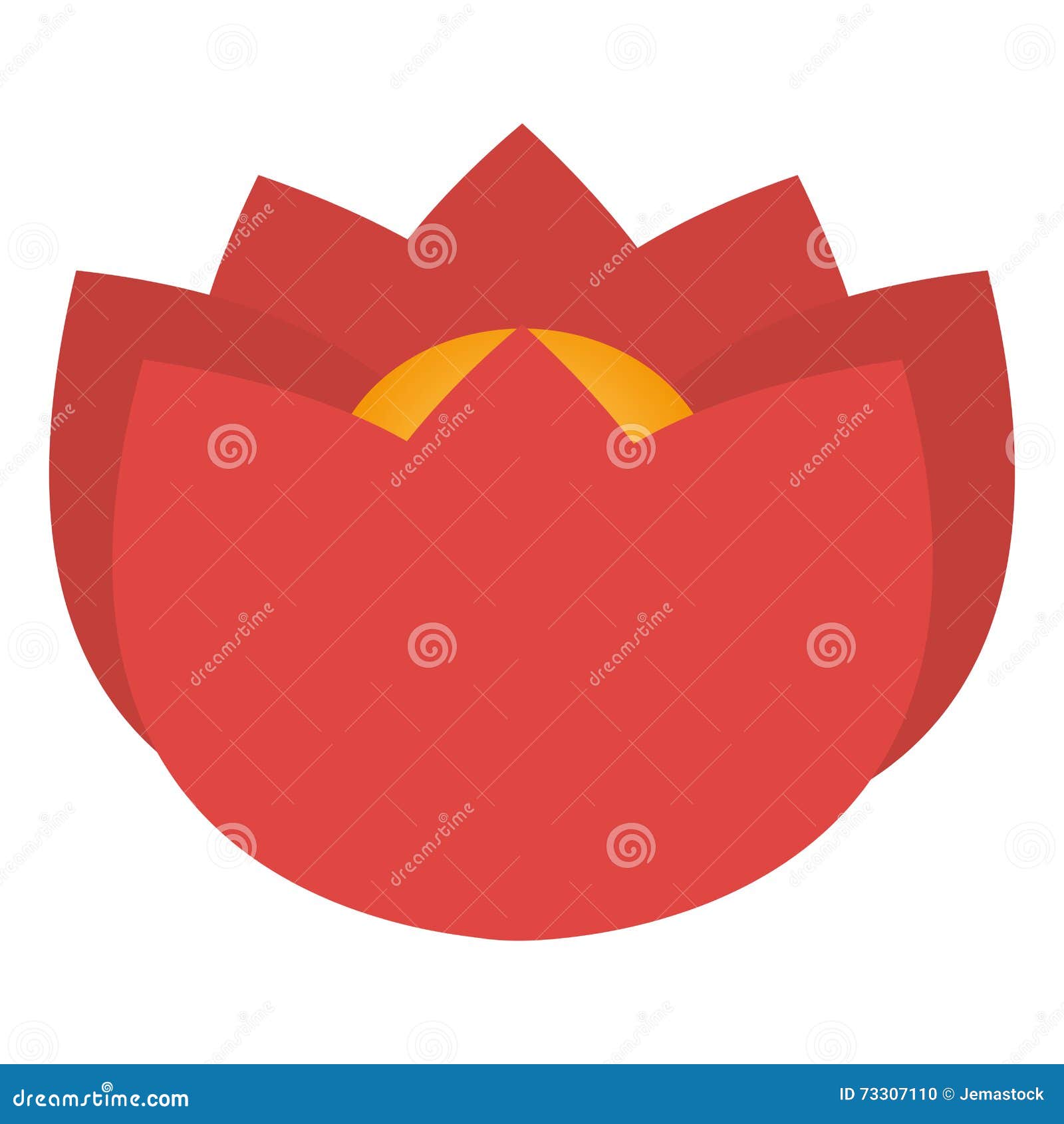 Red flower icon stock illustration. Illustration of spring - 73307110