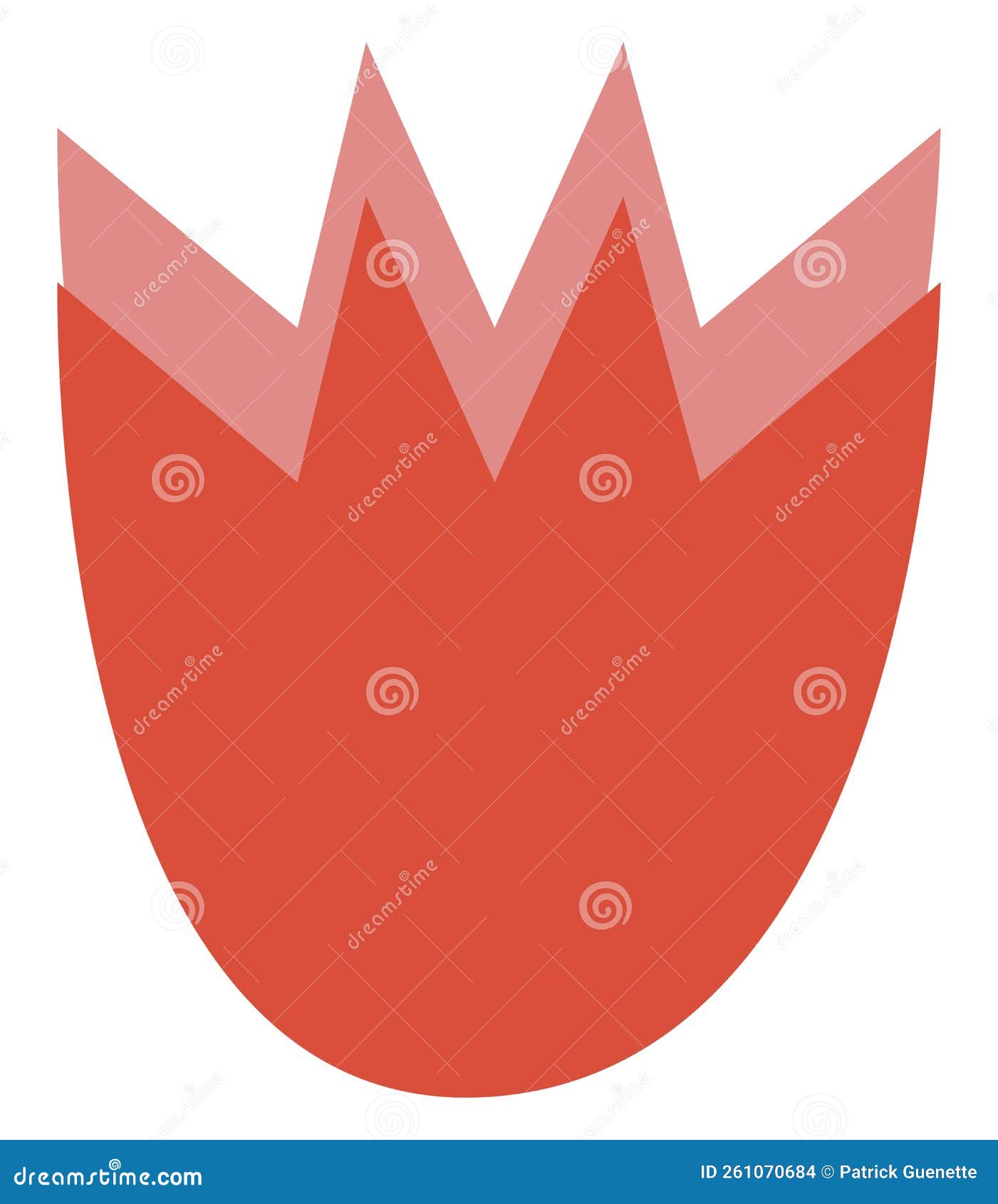 Red flower, icon stock vector. Illustration of season - 261070684