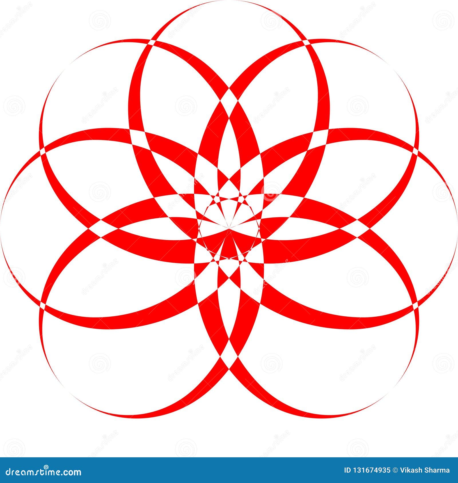 Red Flower Logo Design and Vector, Stock Illustration - Illustration of ...