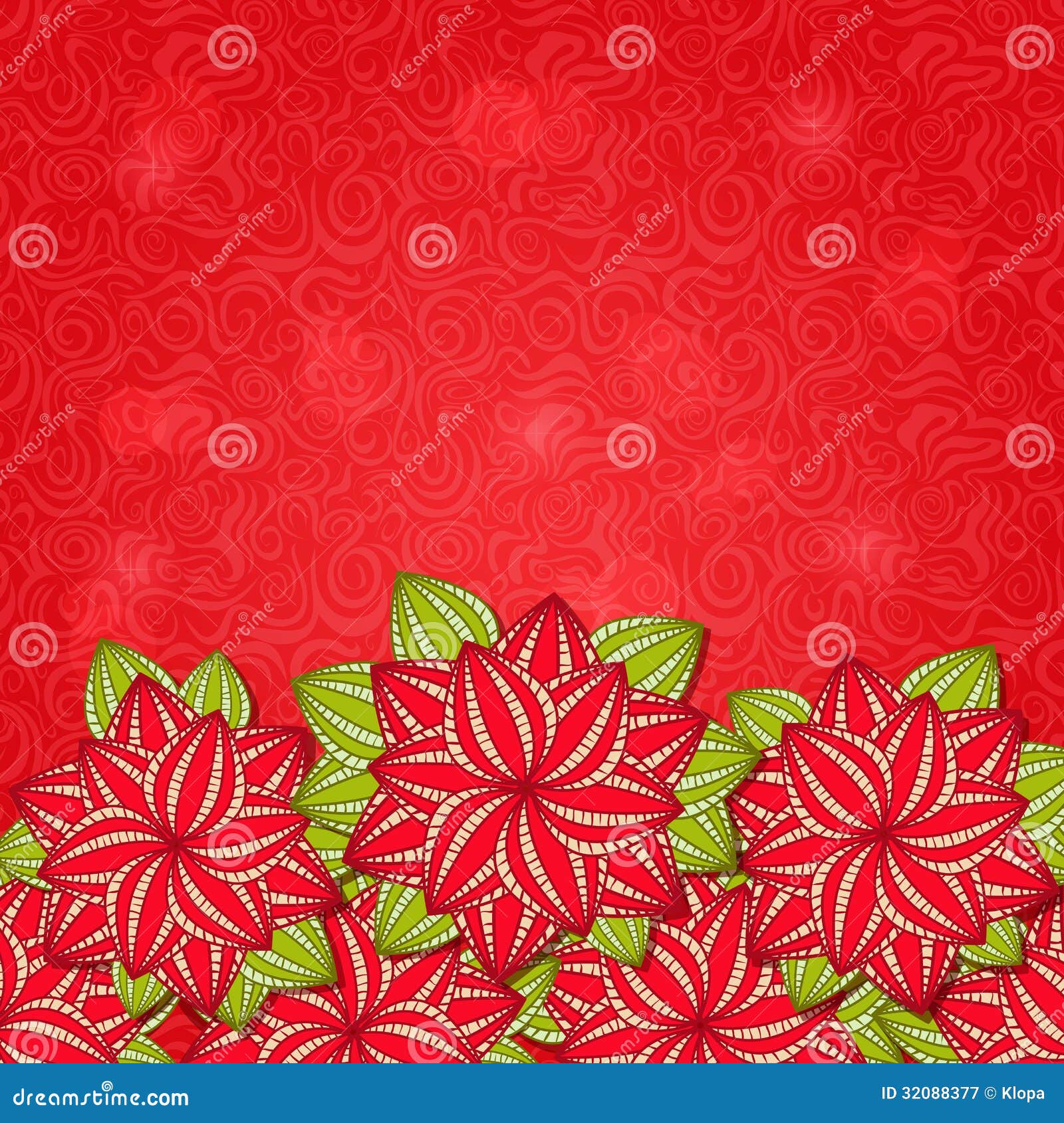 Red Flower Nature Background Card Stock Illustration - Illustration of ...
