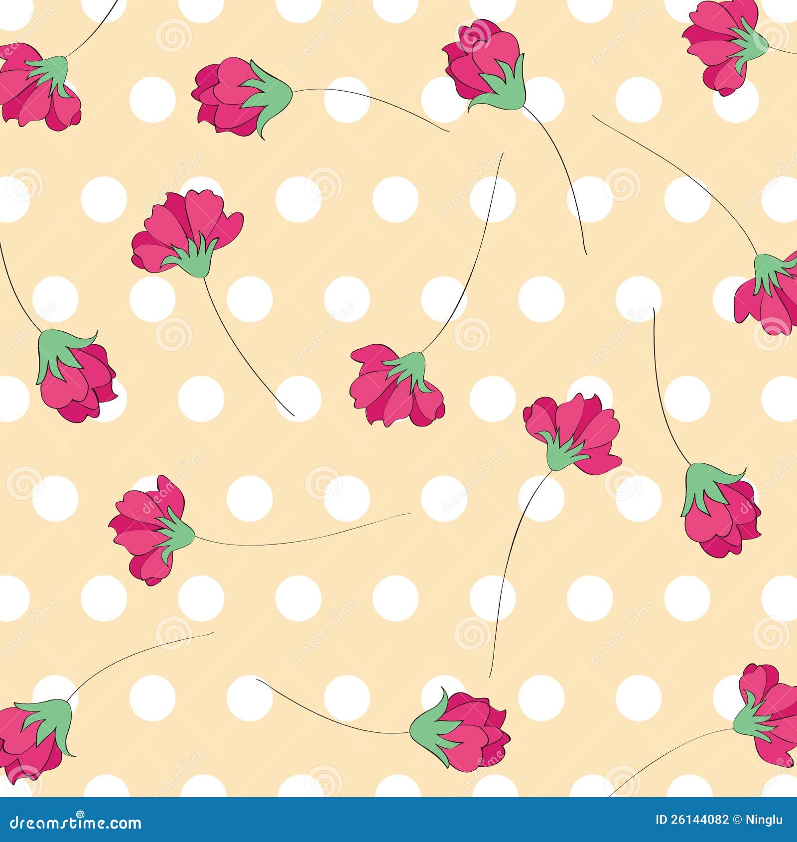 Red Flower Pattern Background Stock Vector - Illustration of backdrop ...