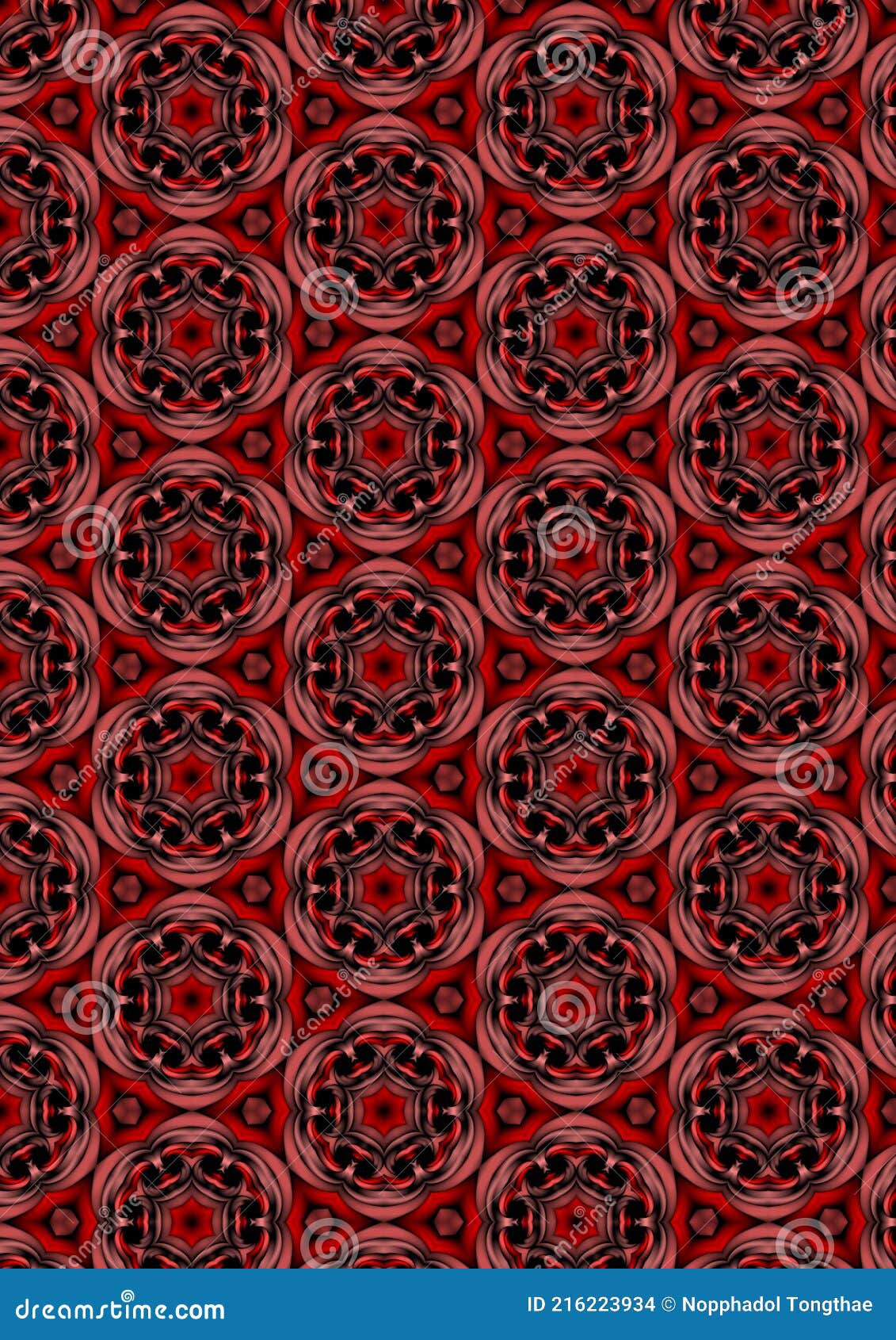 Red flower pattern stock illustration. Illustration of paint - 216223934