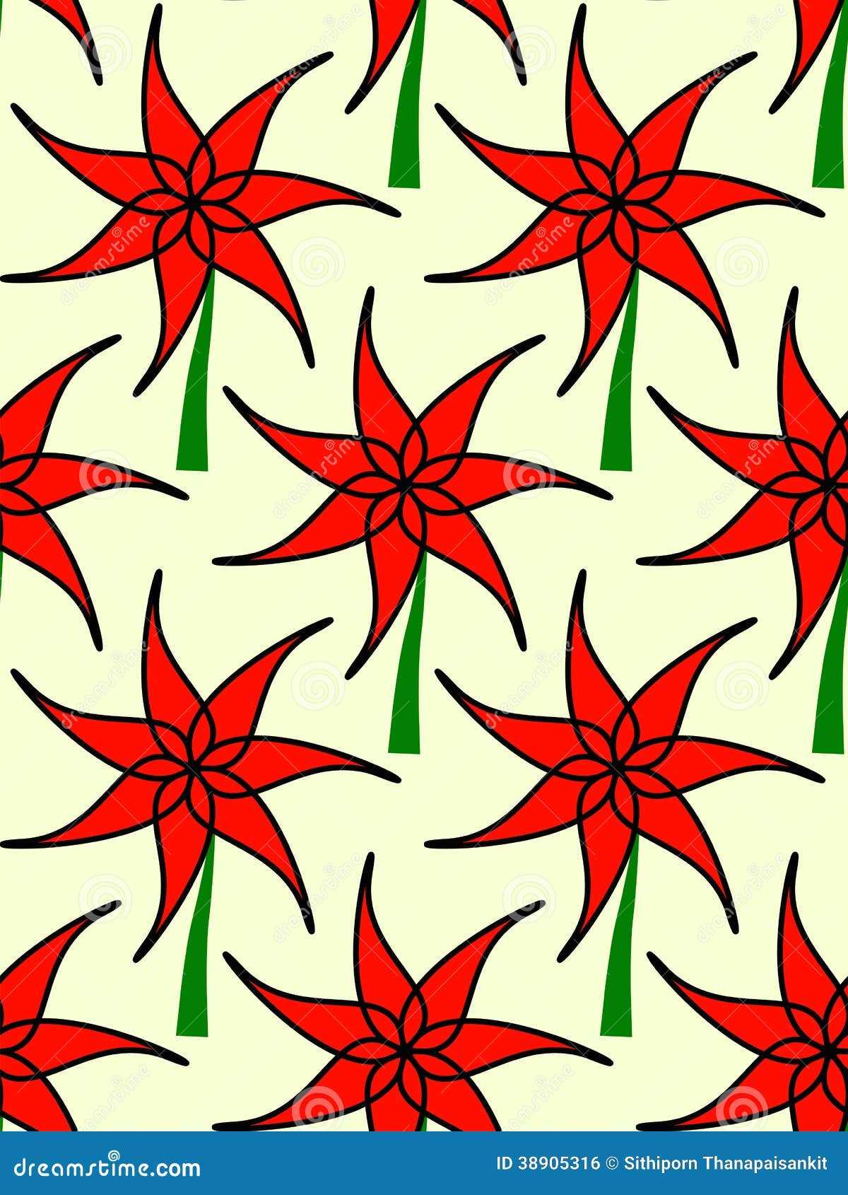 Red Flower pattern stock vector. Illustration of symbol - 38905316