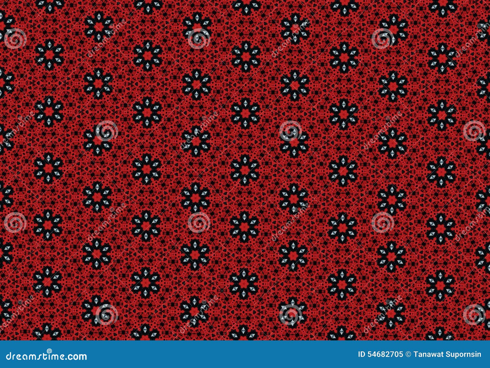 Red Flower Pattern Wallpaper. Stock Image - Image of abstract, pattern ...