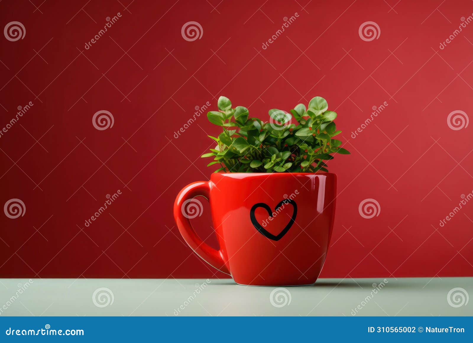 Red Flower in a Pot Red Flower in a Cup Flower in a Pot Stock ...