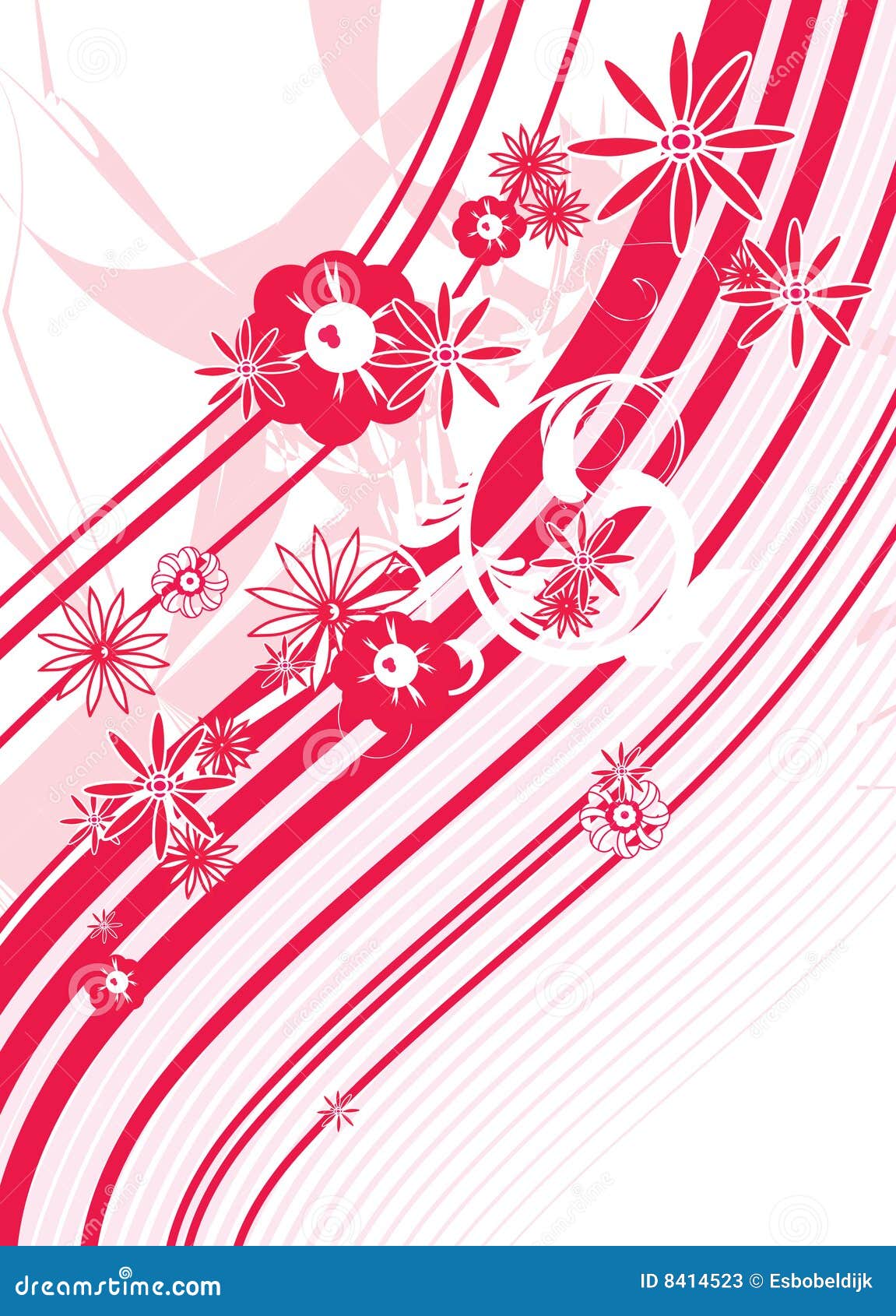 Red Flower Spring Floral Design Graphic Stock Vector - Illustration of ...