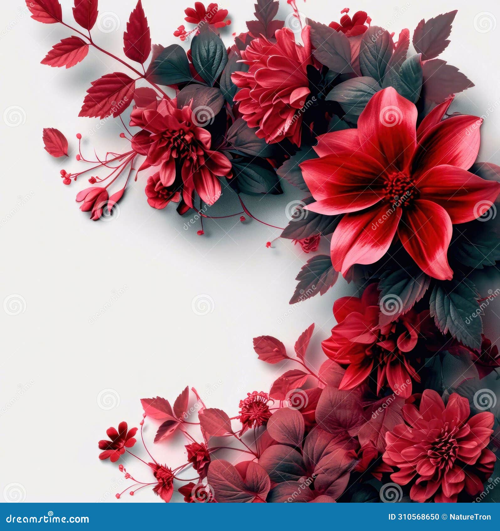 Red Flowers Background with Red Flowers Red Background Stock ...