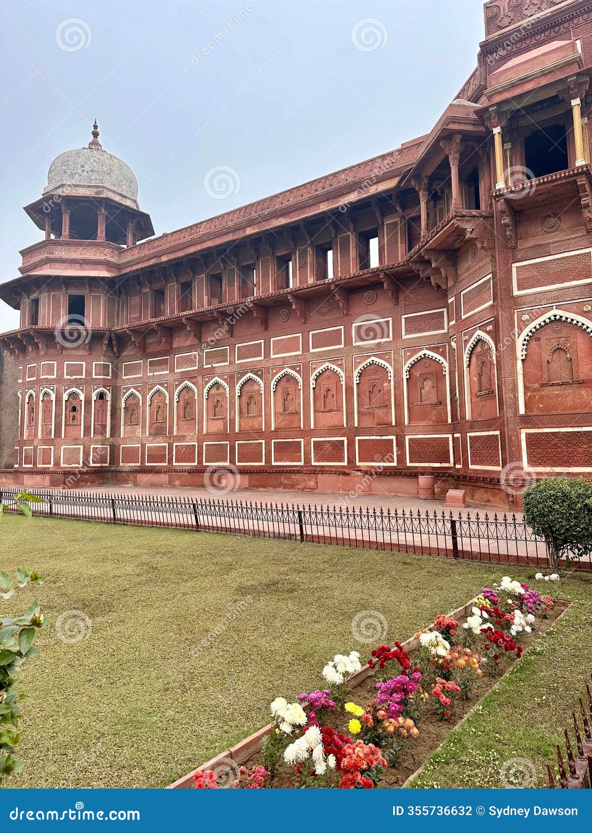 Red Flowers, Red Fort stock photo. Image of flowers - 355736632