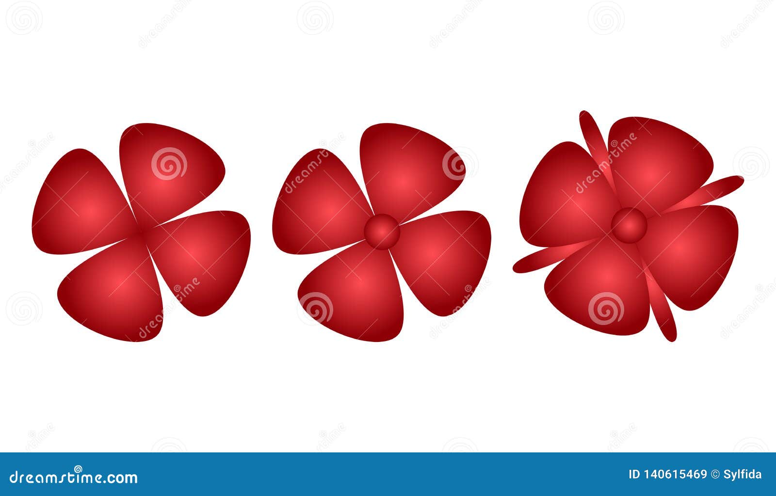 Red Flowers Icon. Vector Illustration Stock Illustration - Illustration ...