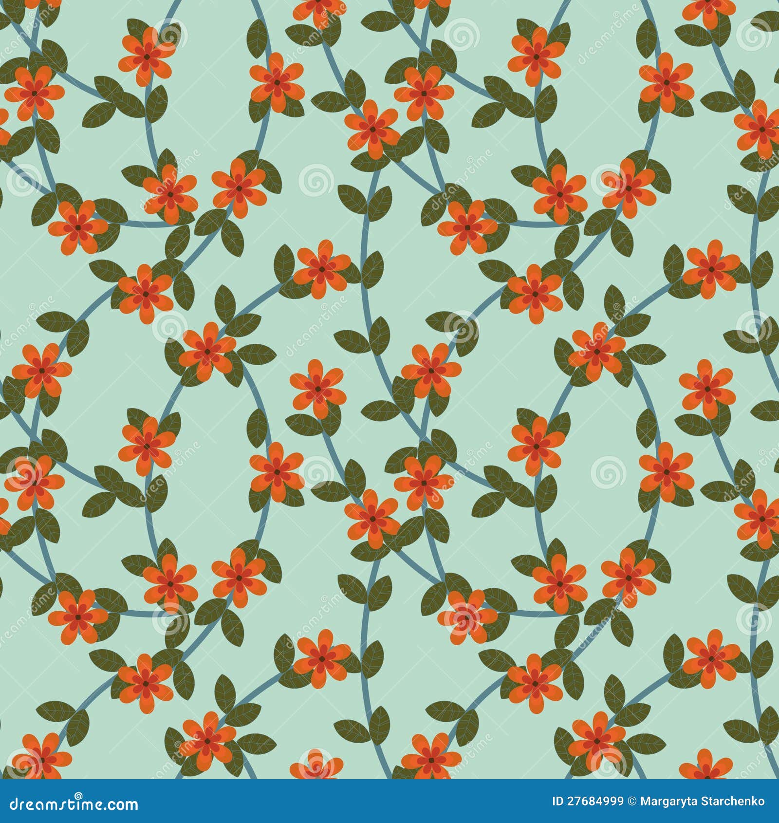 Red flowers pattern stock image. Image of curvy, stems - 27684999