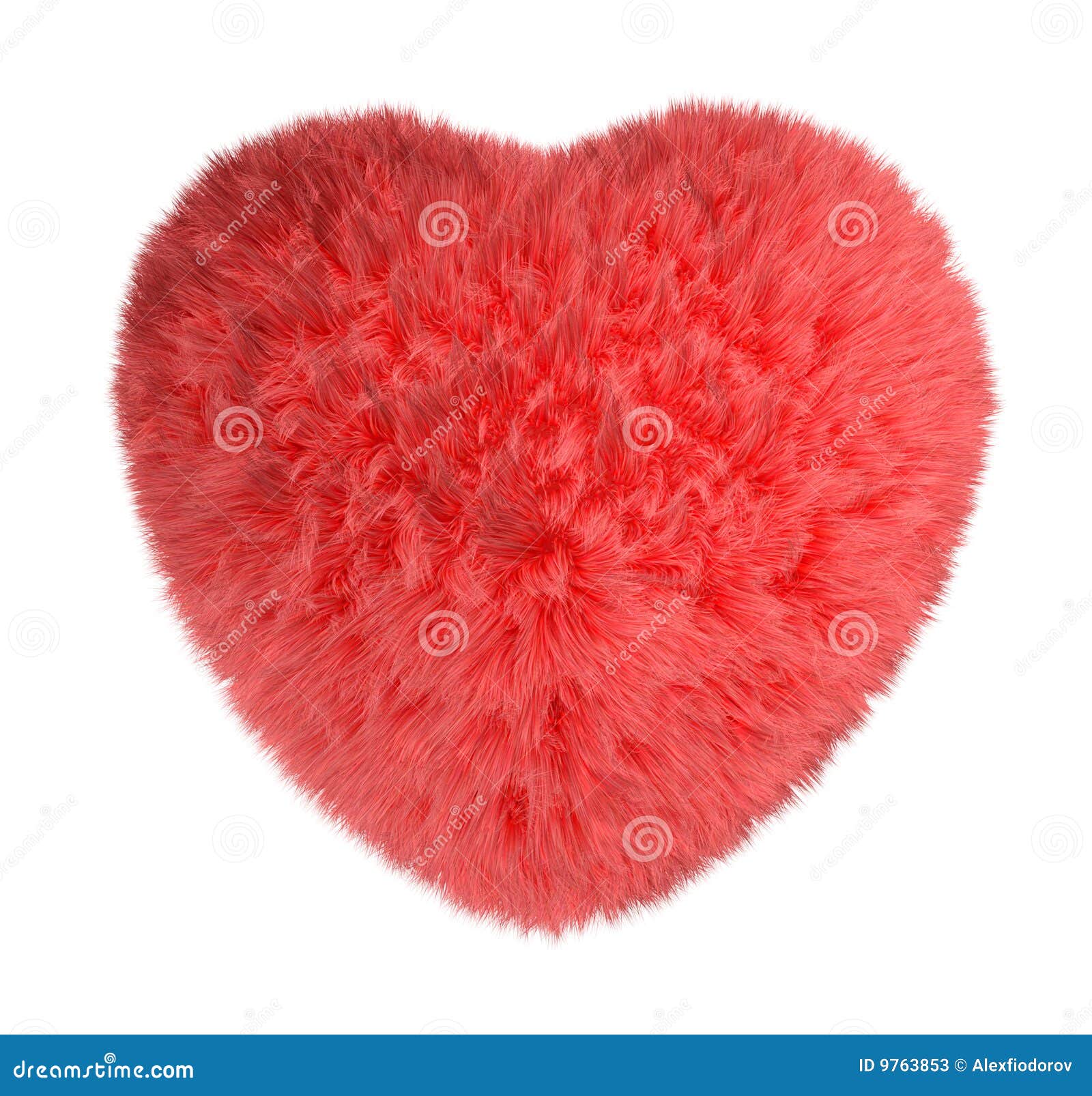 Red fluffy heart. stock illustration. Illustration of plush - 9763853