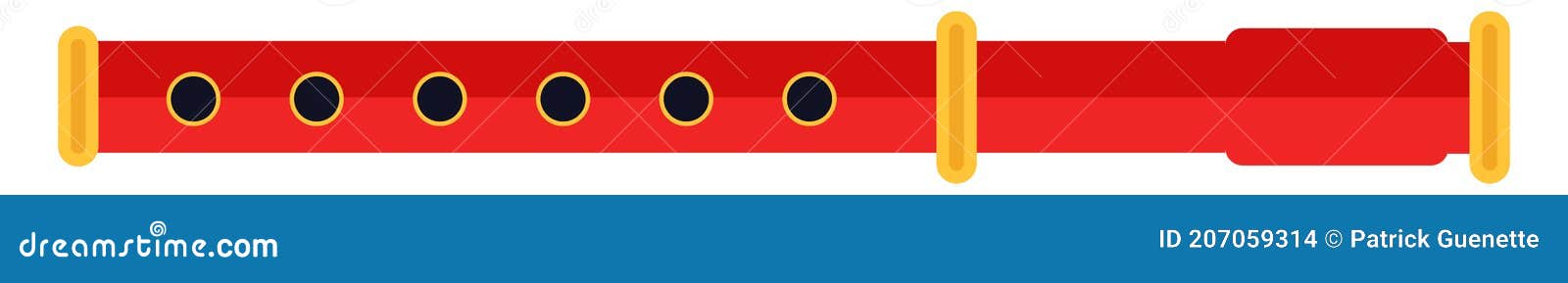 Red Flute, Illustration, Vector Stock Vector - Illustration of isolated ...