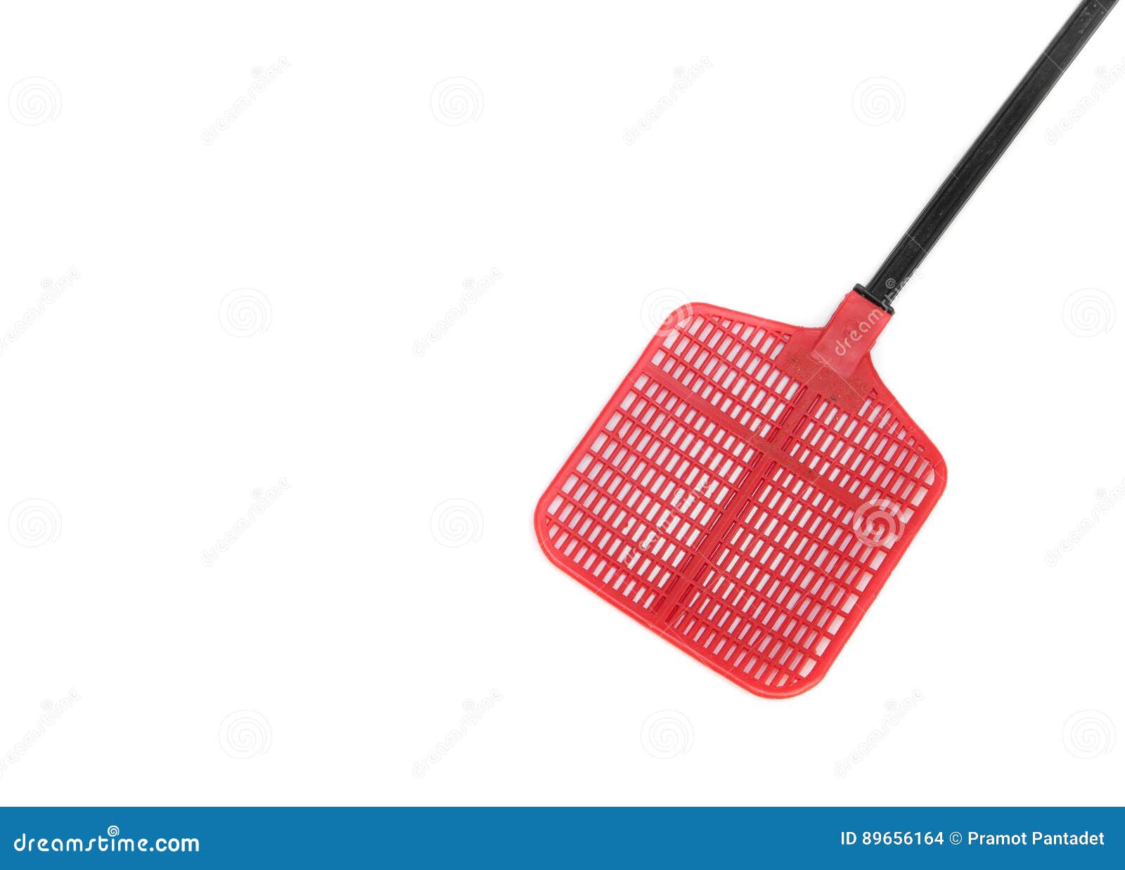 Red Fly Swatter. Single Red Flyswatter with Object Made of Plastic ...