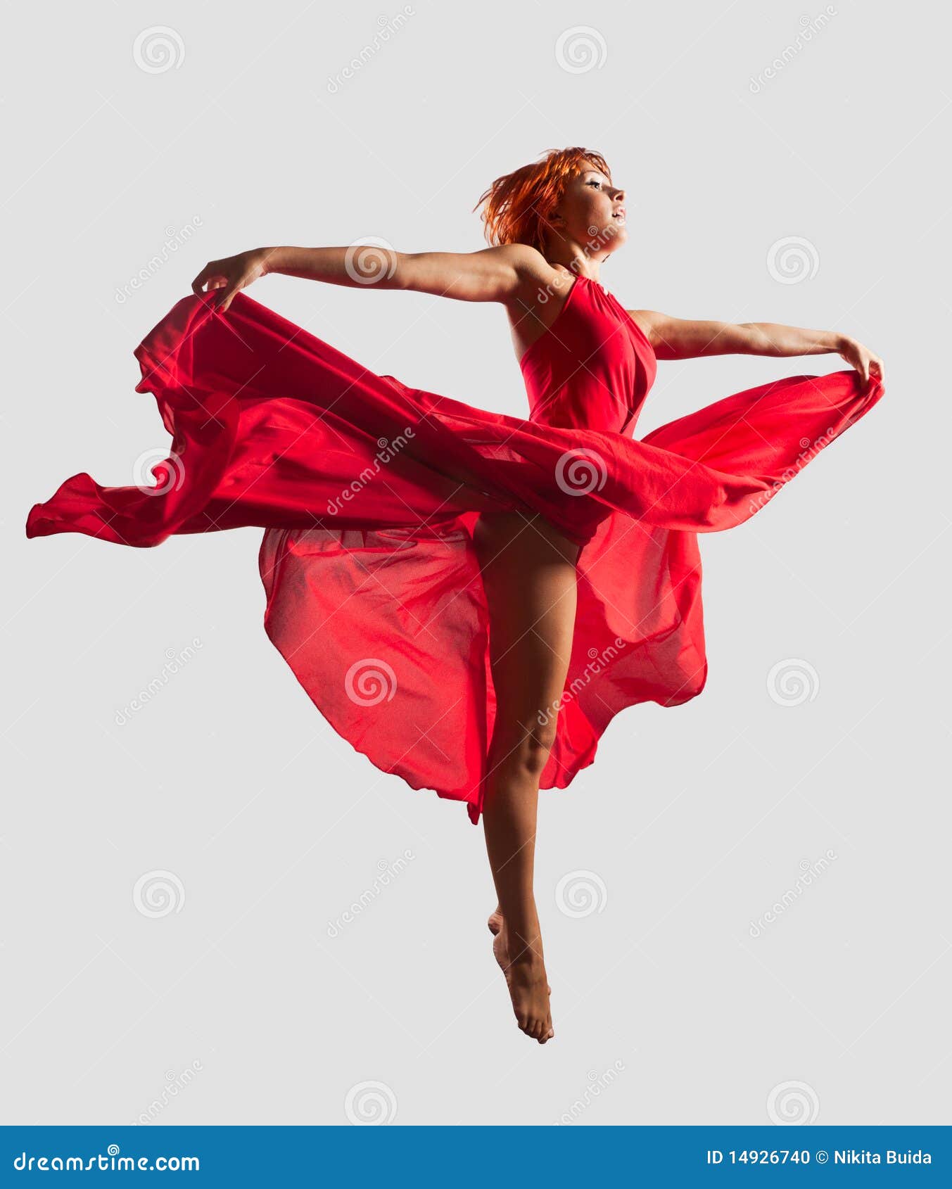 Red flying dancer stock photo. Image of leap, jump, jumping - 14926740