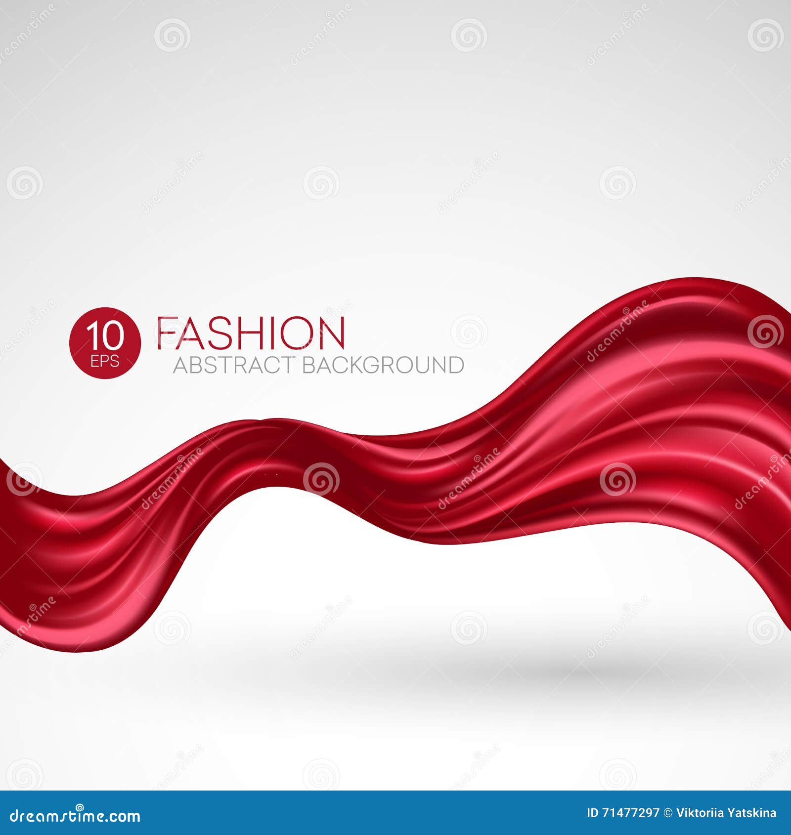 Red Flying Silk Fabric. Fashion Background Stock Vector - Illustration ...
