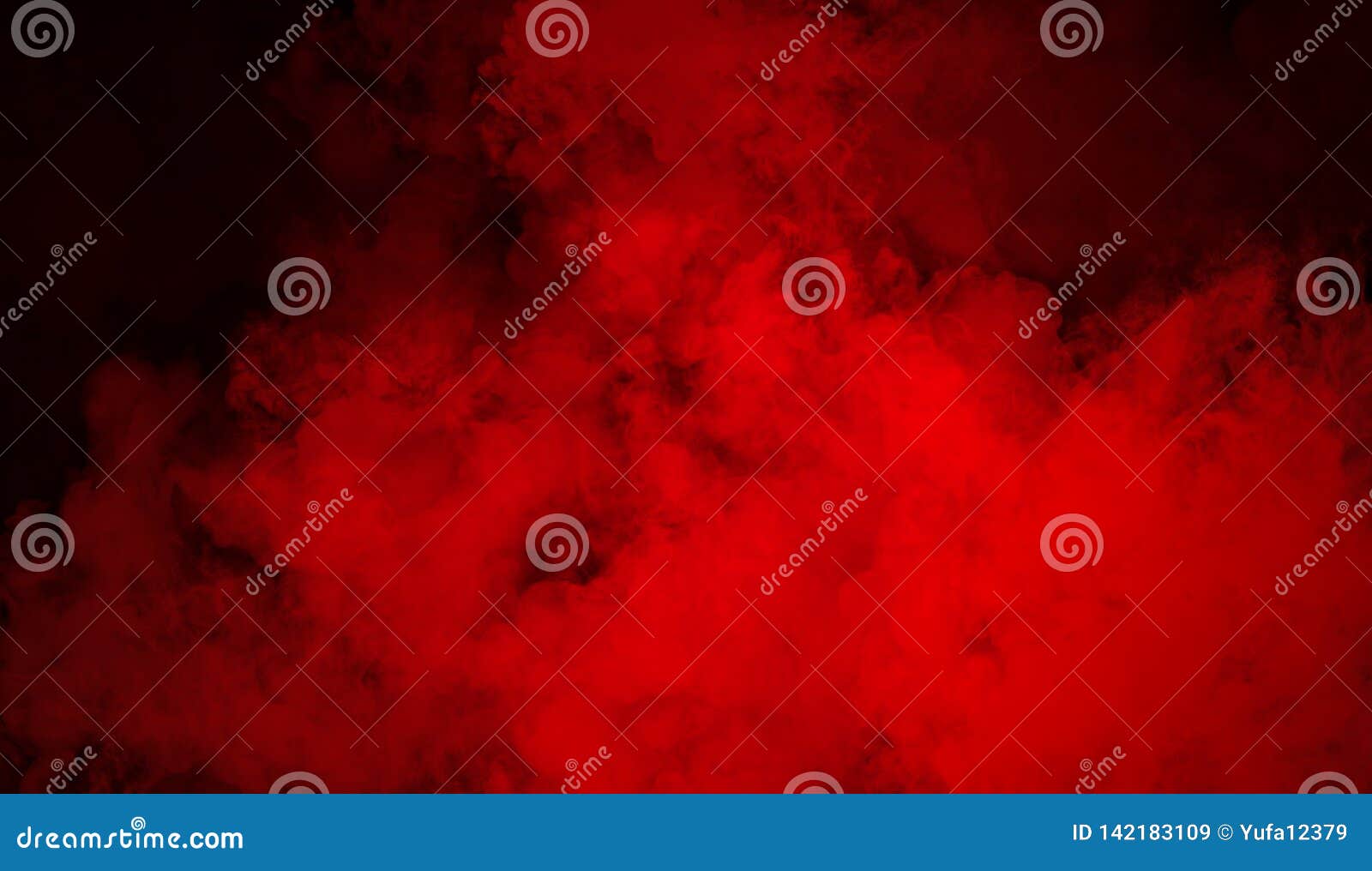 Red Fog and Mist Effect on Isolated Black Background for Text or Space ...