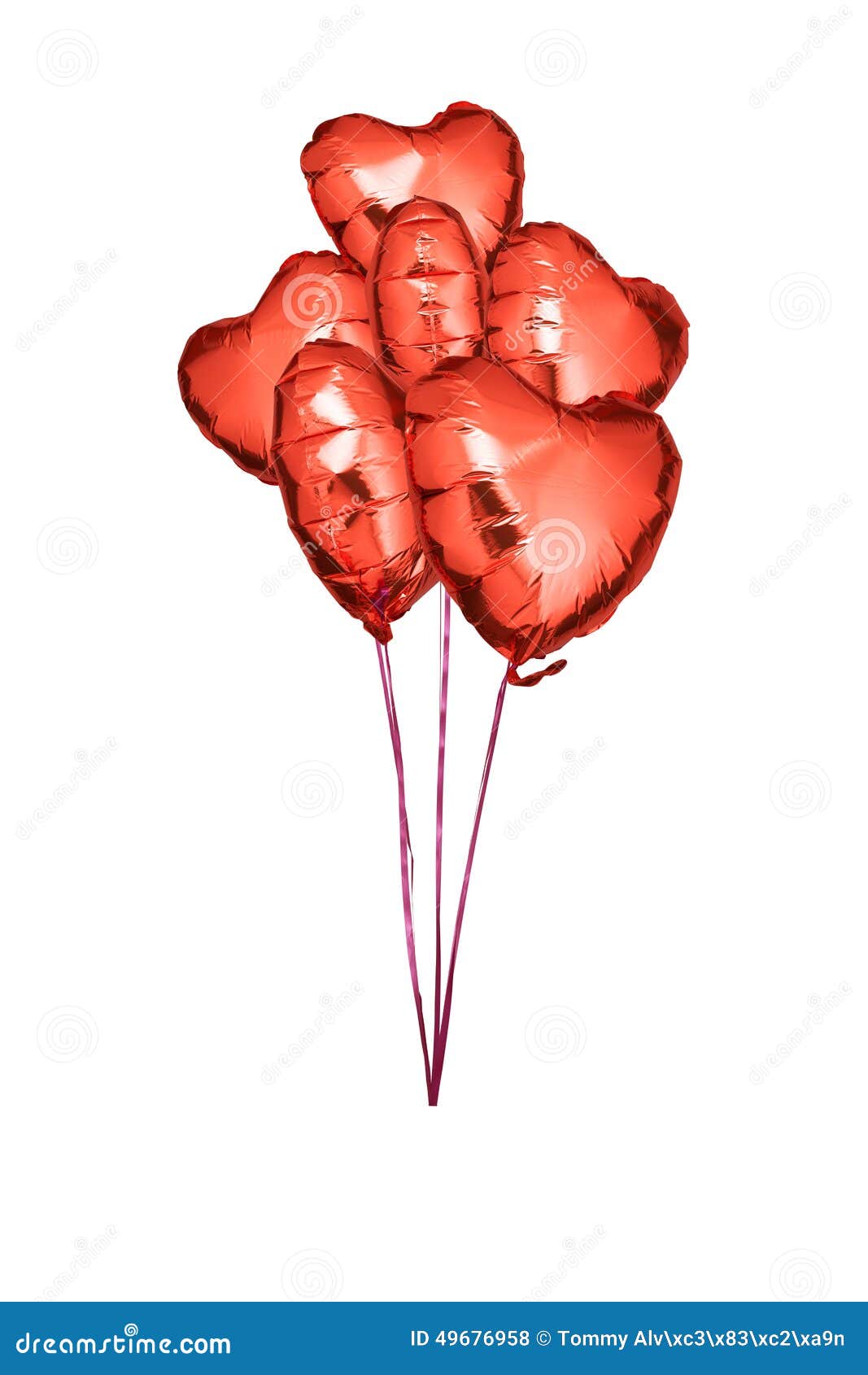 Red Foil Balloons with the Shape of Hearts. Stock Photo - Image of ...