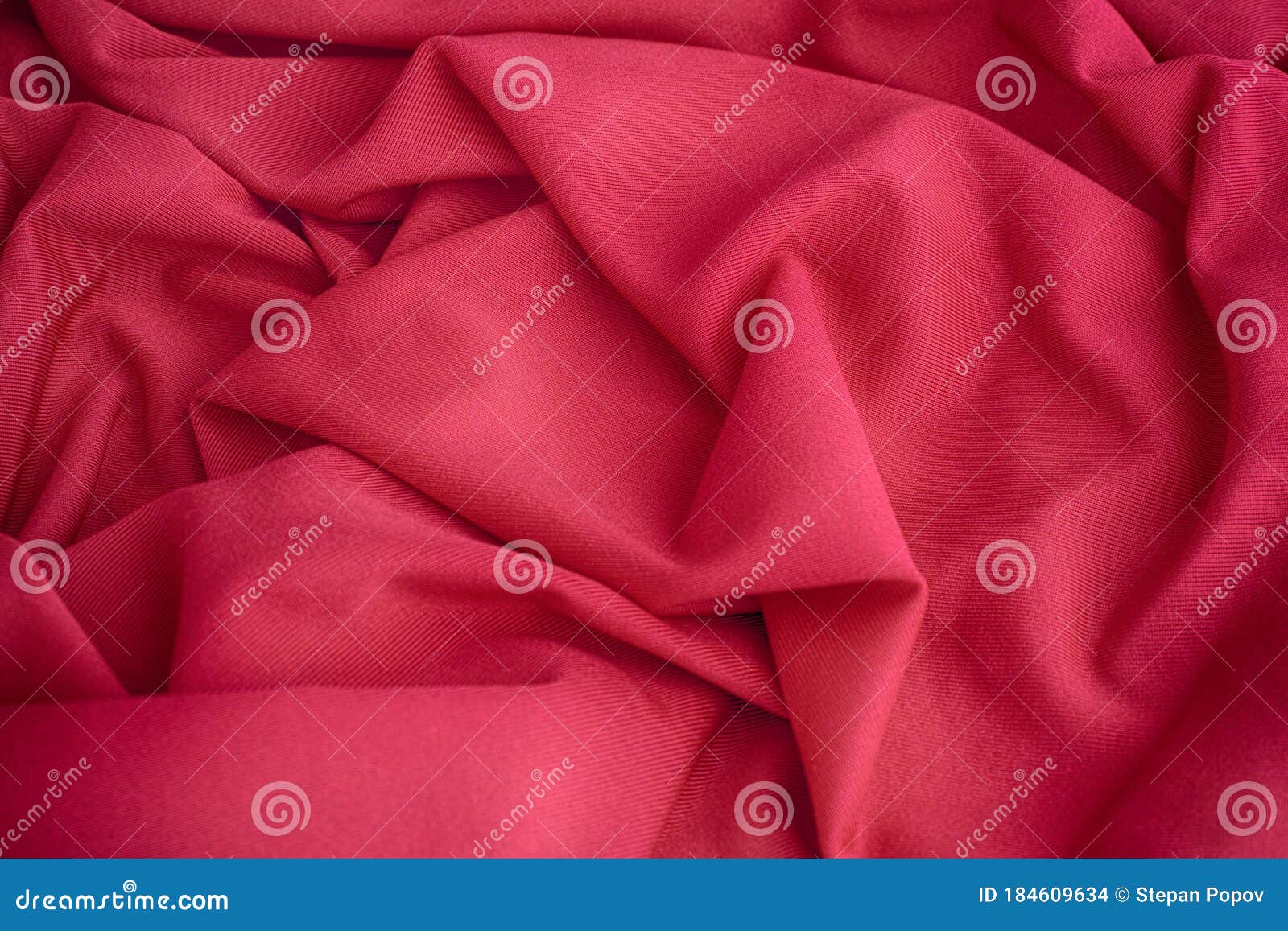 Red Folded Fabric Texture Background Stock Photo - Image of background ...