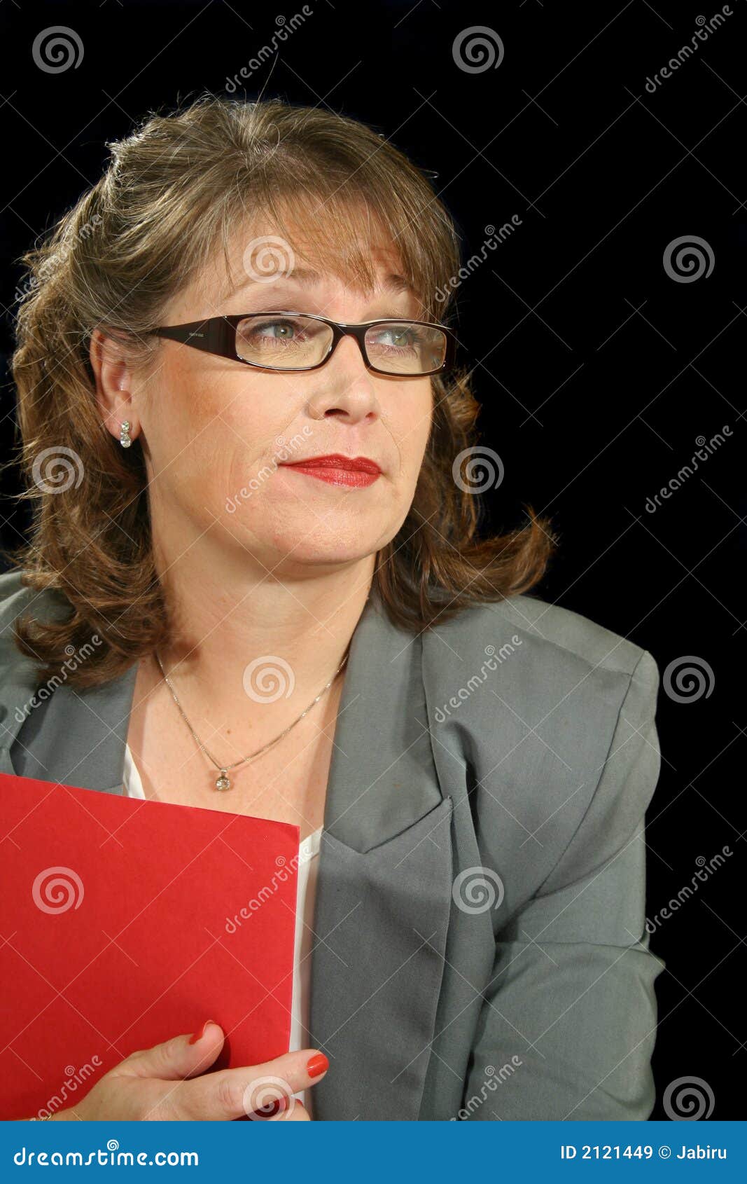 Red Folder Businesswoman stock image. Image of females - 2121449