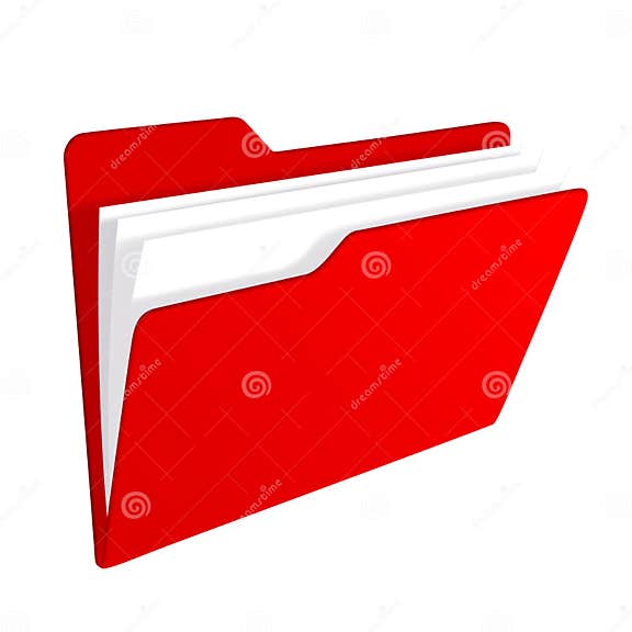 Red folder icon stock illustration. Illustration of note - 15716588