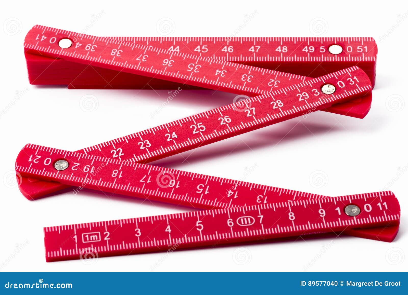 Red Folding Rule stock photo. Image of close, foldable - 89577040