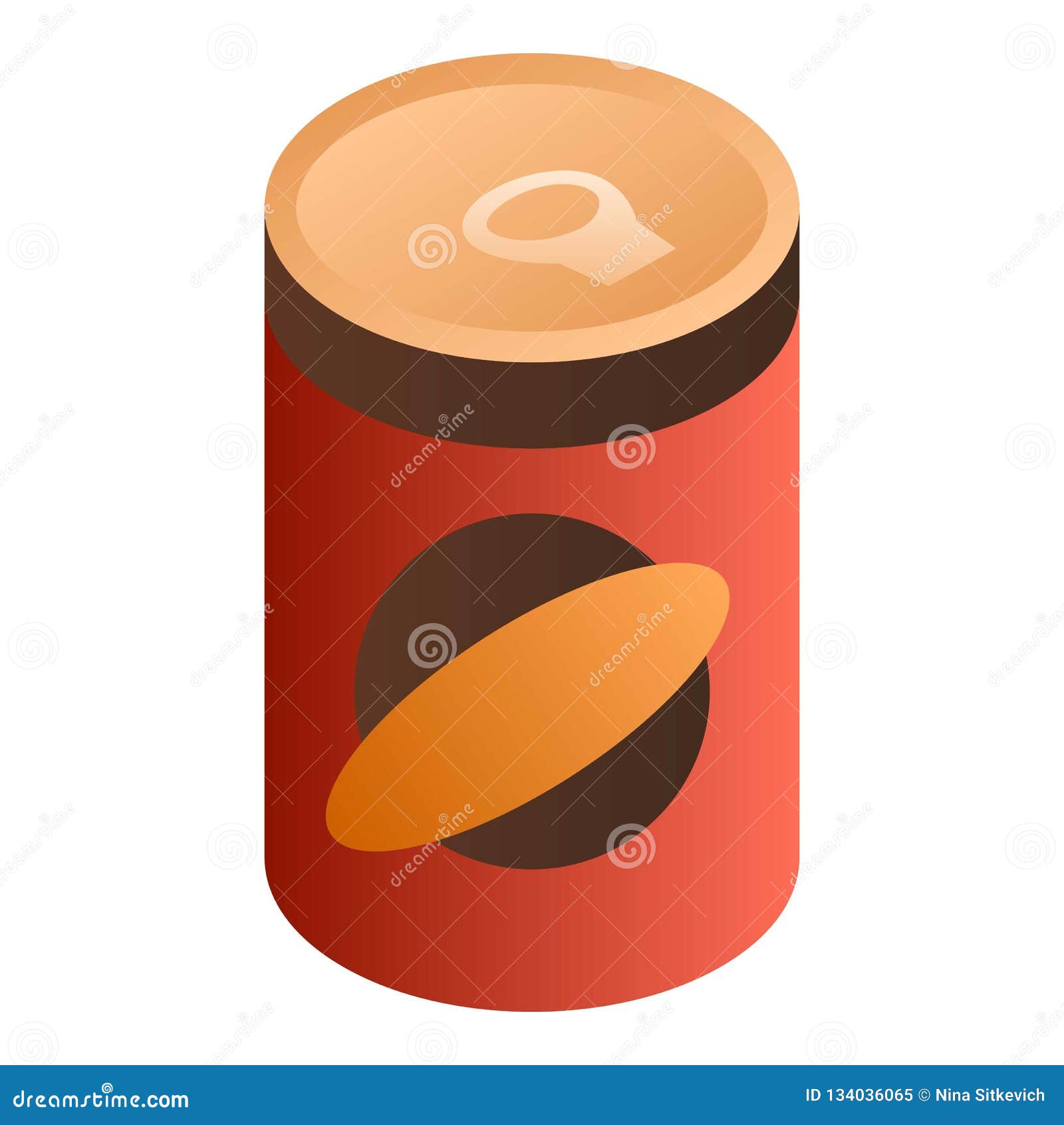 Red Food Can Icon, Isometric Style Stock Vector - Illustration of ...