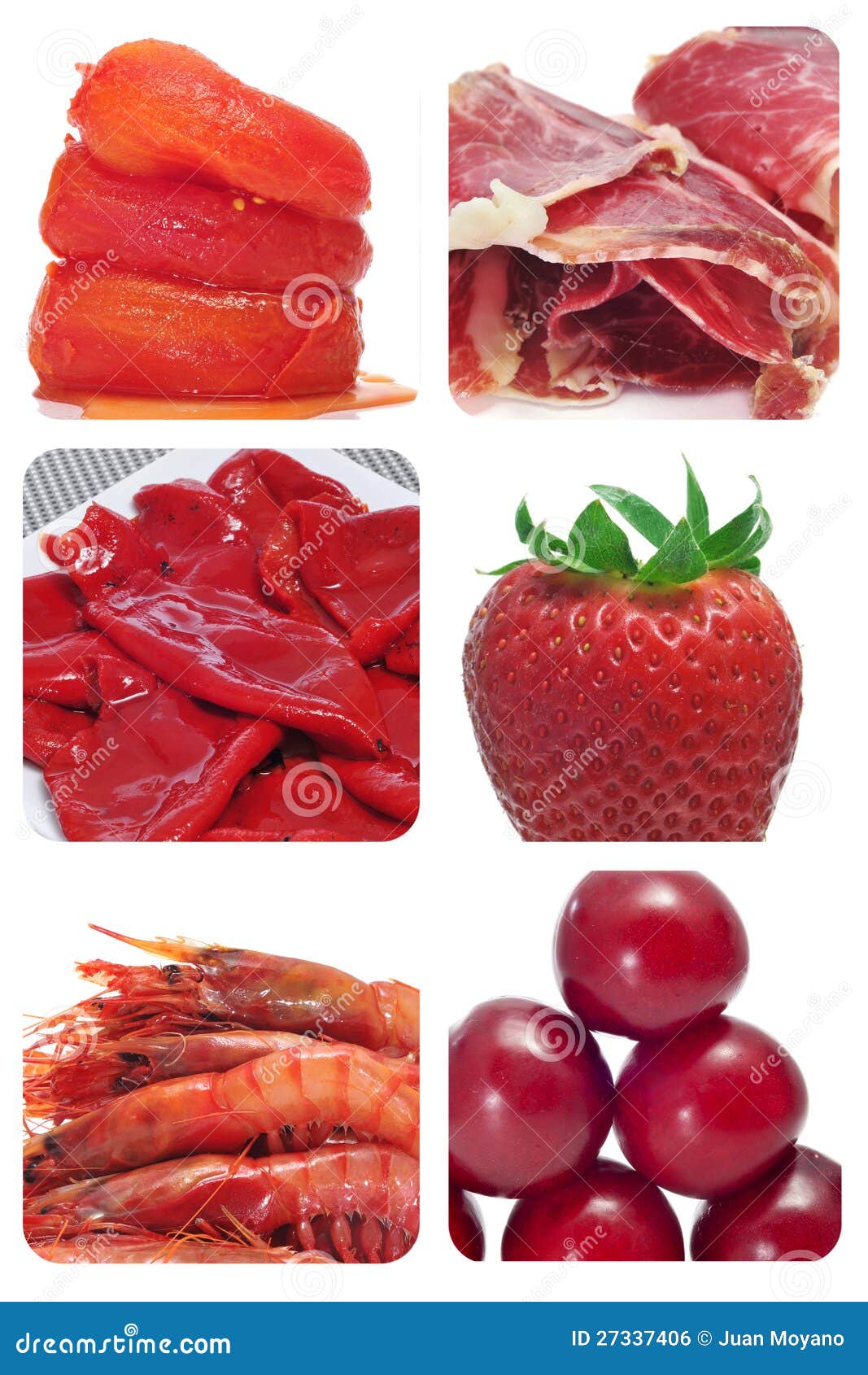 Red food collage stock photo. Image of serrano, piquillo - 27337406