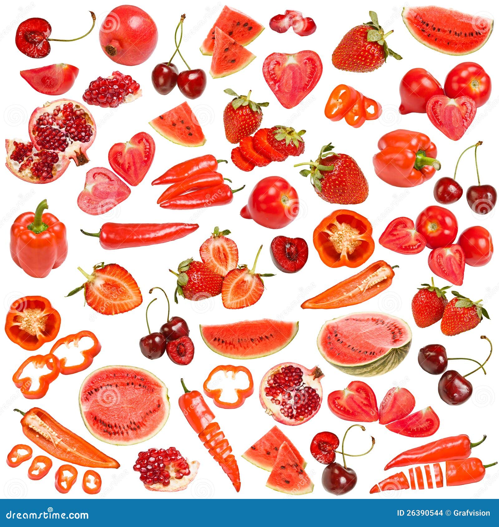 Red food collection stock photo. Image of exotic, cherry - 26390544