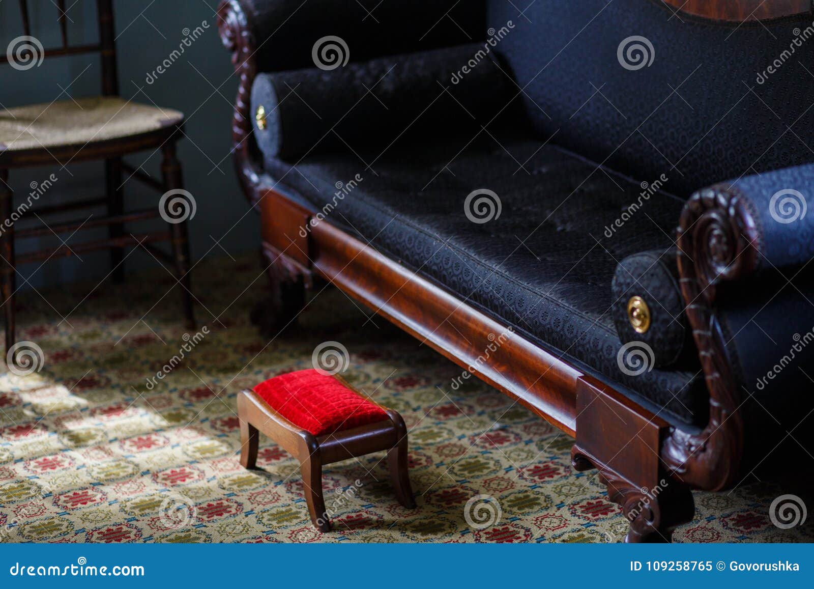 Red foot stool stock image. Image of house, dwelling - 109258765