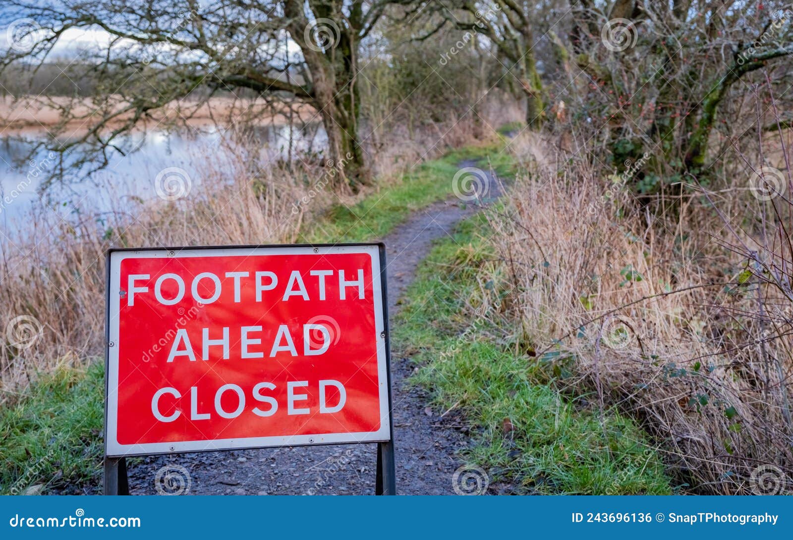 Footpath Ahead Closed Sign Road Safety Construction Site Signage For ...