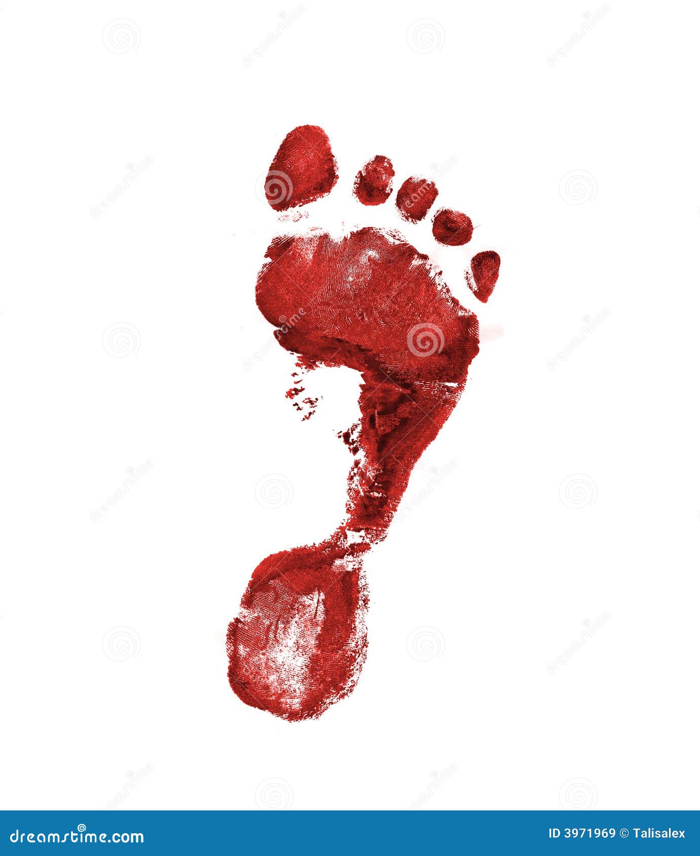 Red footprint stock illustration. Illustration of criminal - 3971969