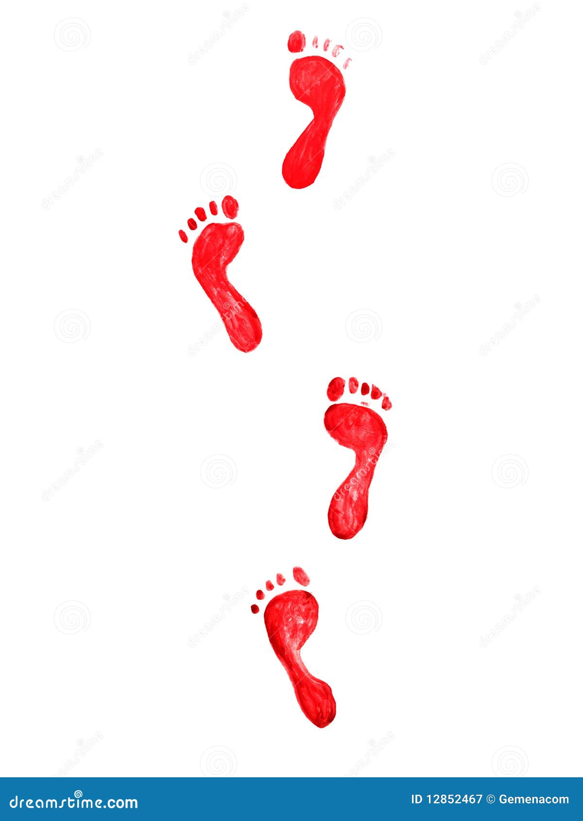 Red footprints stock image. Image of fuel, environment - 12852467
